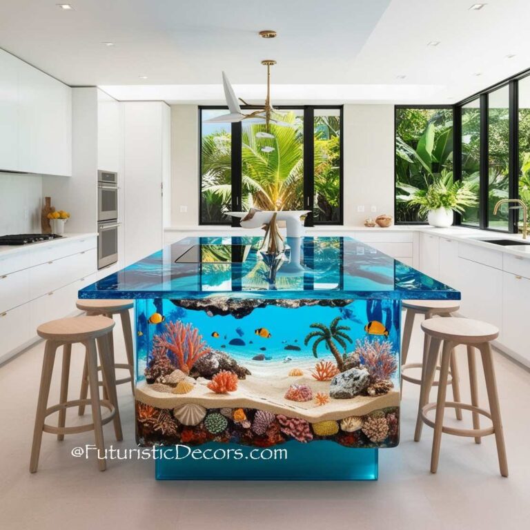 Epoxy Active Scene Kitchen Island: Fusing Practicality and Striking ...