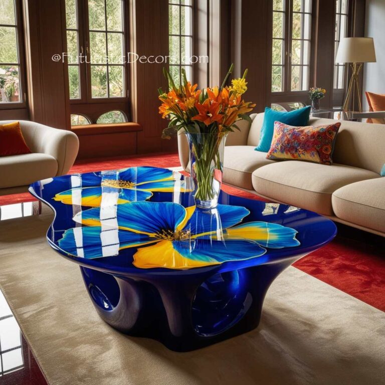 Stunning Epoxy Flower Table: Bringing Nature’s Beauty to Your Living Space