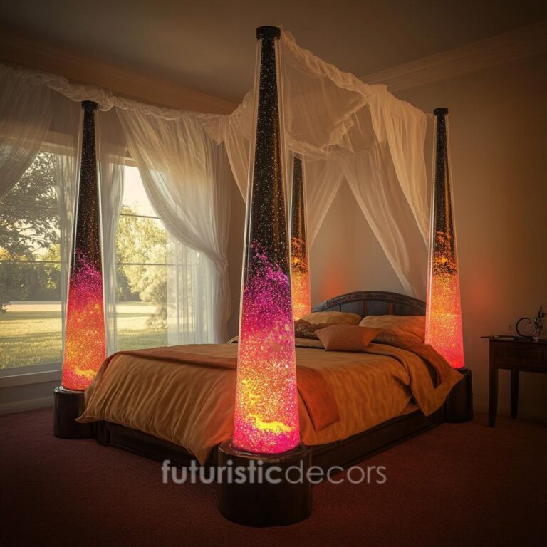 Bubbling Lava Lamp Bedposts: A Fusion of Light, Art and Comfort