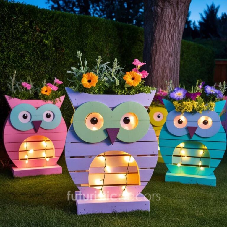 Wooden Owl Shaped Planters: The Perfect Touch for Rustic Gardens