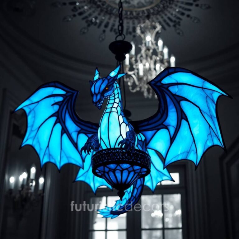 Blue Frost Dragon Chandeliers That Bring Mythical Cool to Your Living Space