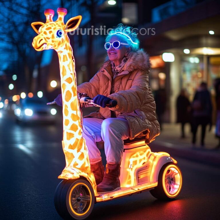 Glowing Giraffe Mobility Scooter: Where Jungle Vibes Meet Modern Mobility