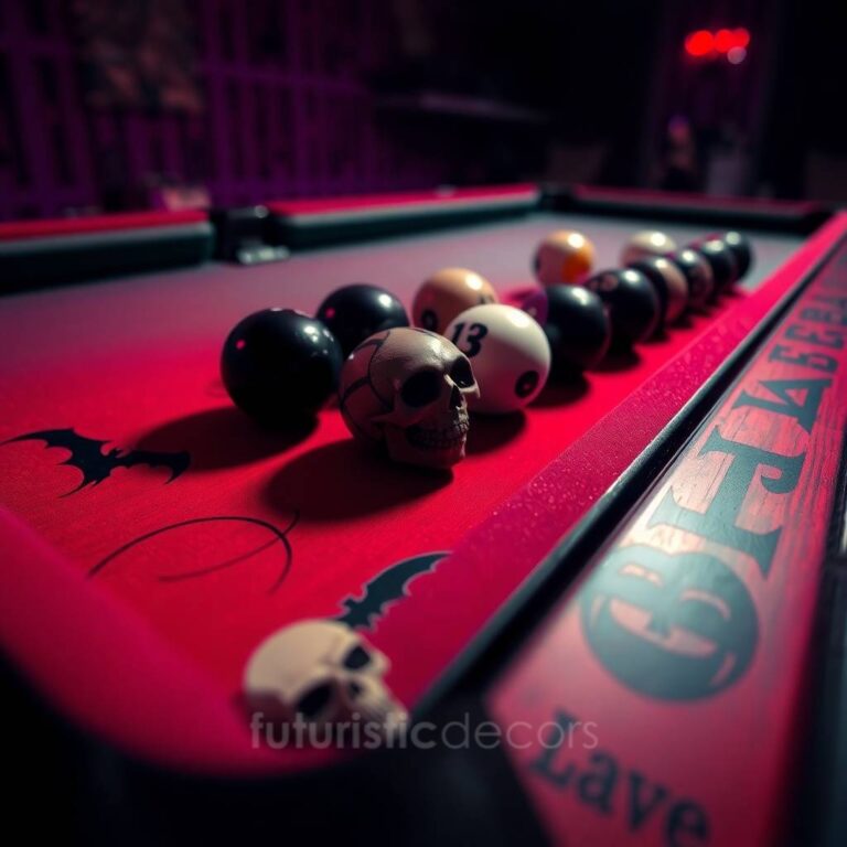 Gothic Red Black Pool Table: Styling Your Space with Dark Elegance