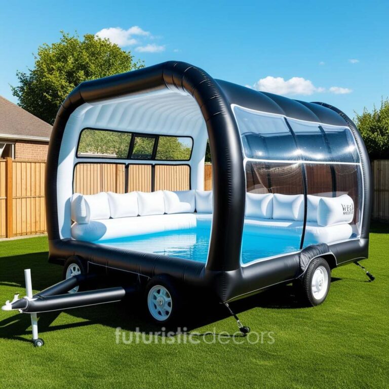 Inflatable Caravan Pool That Combines Travel Vibes with Backyard Fun