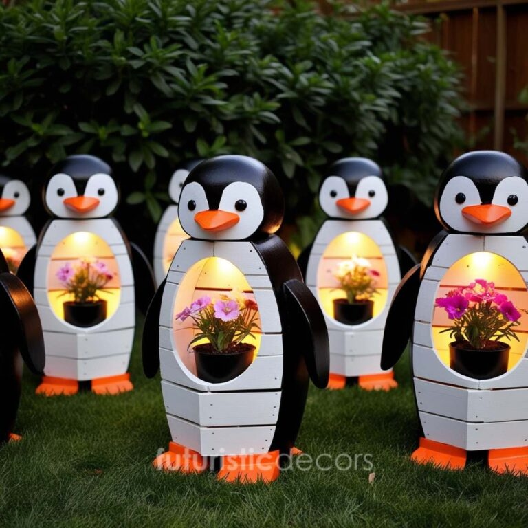 Penguin Pallet Planters: Upcycling Ideas for a Rustic Arctic Aesthetic