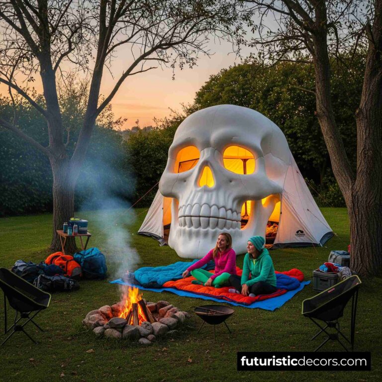 Skull Shaped Tent for Halloween Campouts and Spooky Retreats