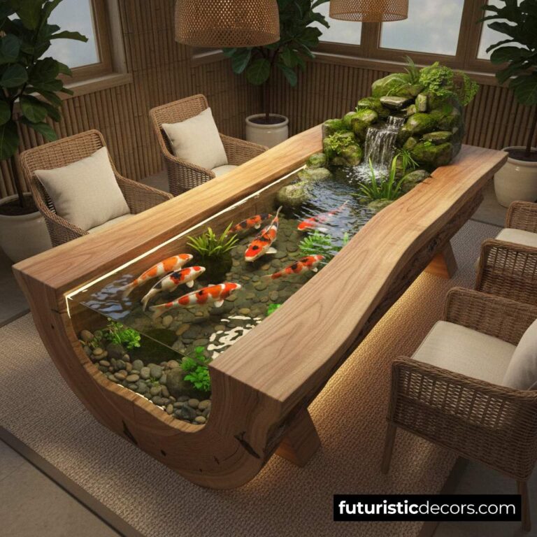 Koi Pond Dining Table | Inspiration for Eco-Luxury & Biophilic Living